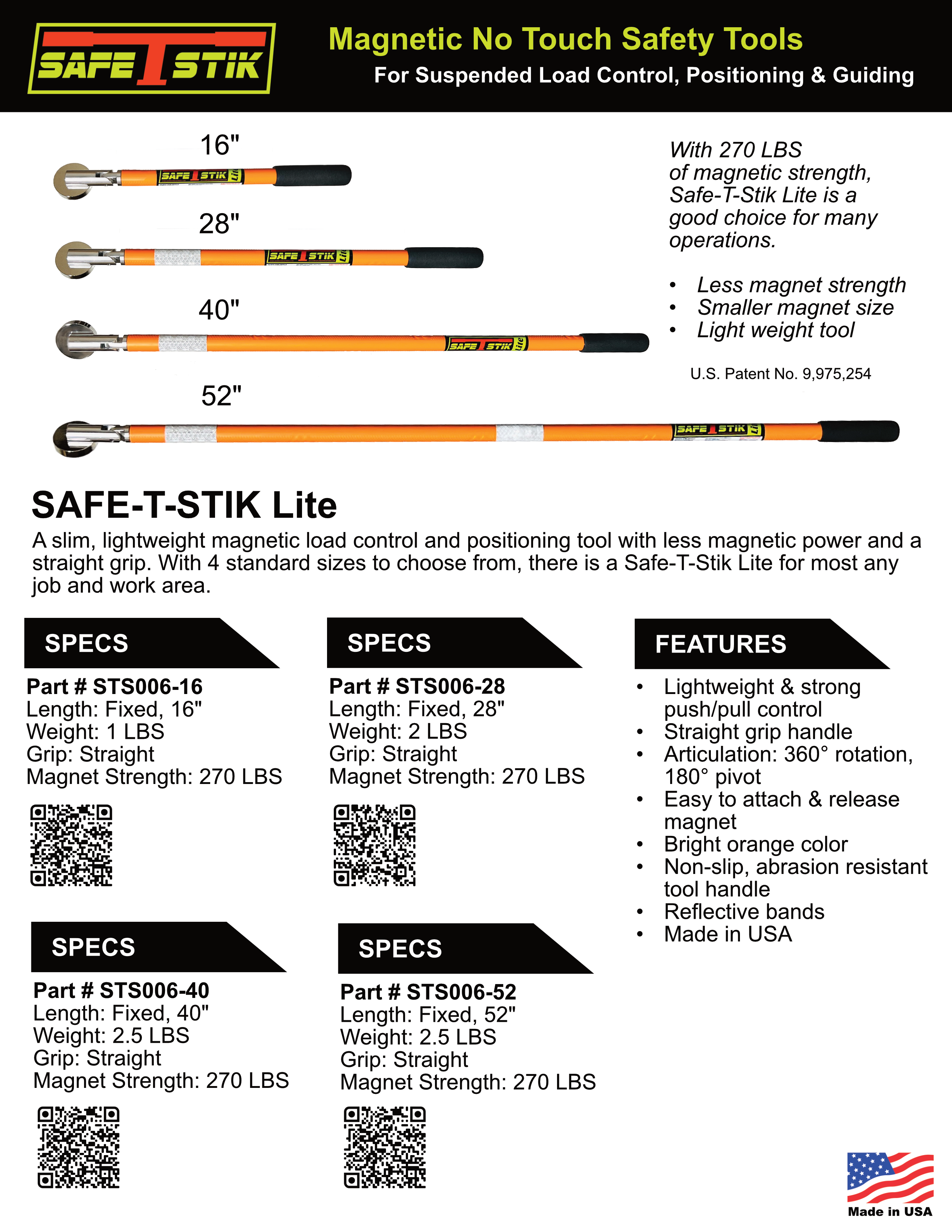Safe-T-Stik Lite - A Slim, Light Weight, No-Touch Magnetic Load Control ...